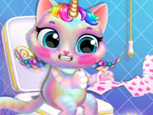 Twinkle My Unicorn Cat Princess Caring oyununu sende hemen oyna, hemde ...